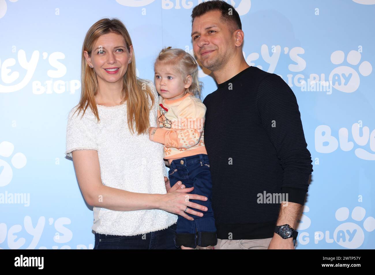 Pasha Kovalev, Rachel Riley attend the UK premiere of Bluey's Big Play ...