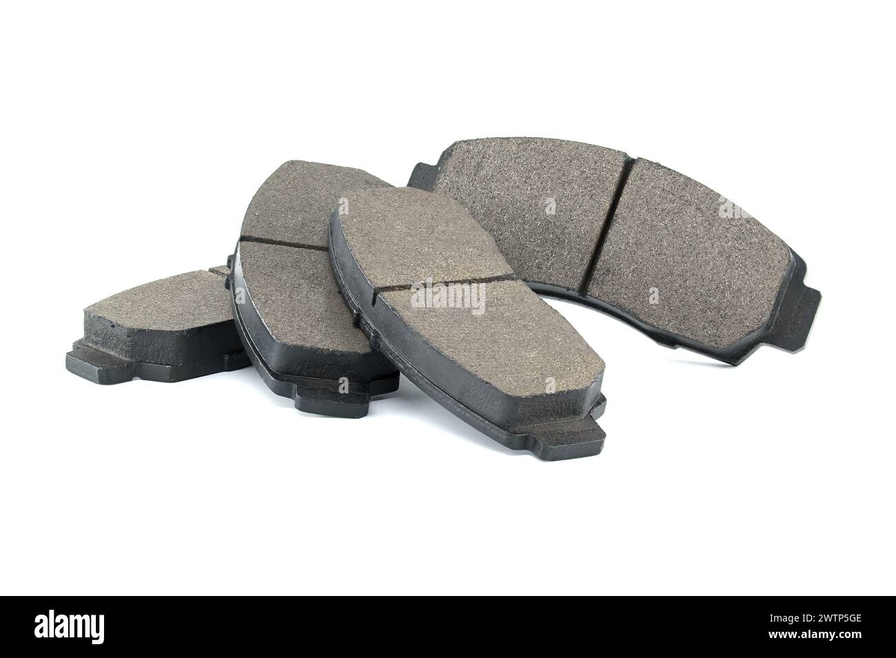 Disc brake pad set isolated on white background, maintenance of the ...