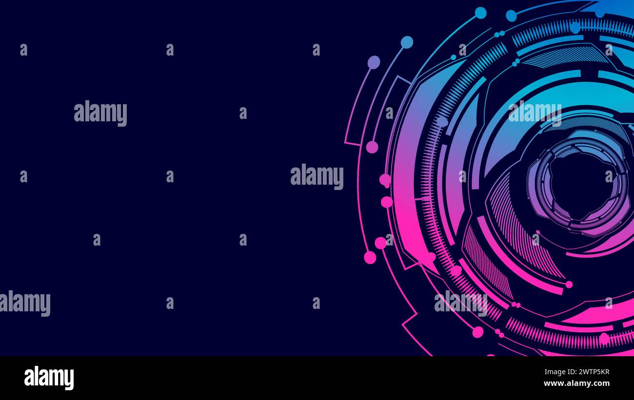 aesthetics Abstract technology circuit board circle background Stock Vector Image & Art - Alamy