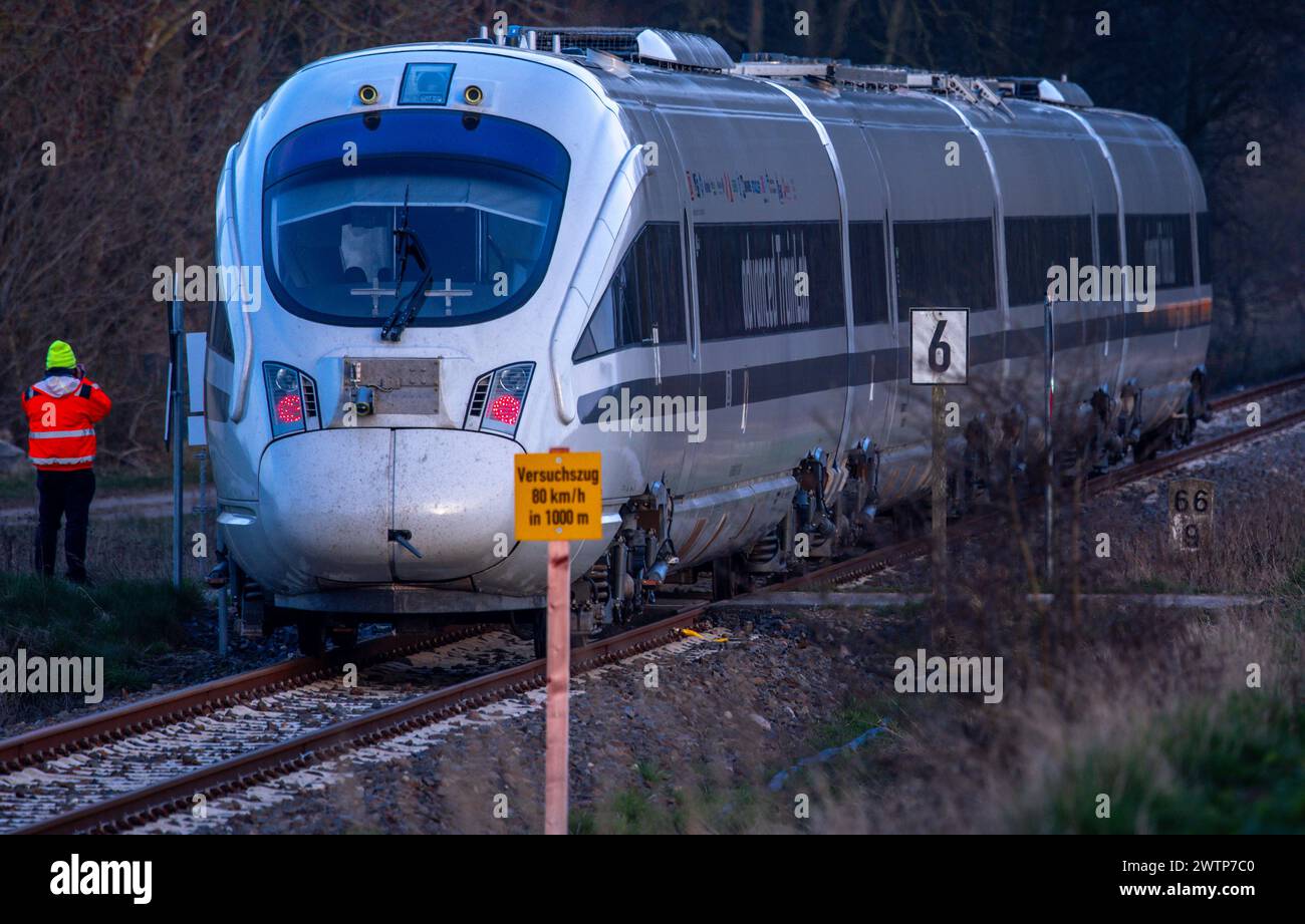 Alt Schwerin, Germany. 18th Mar, 2024. Deutsche Bahn's "advanced ...