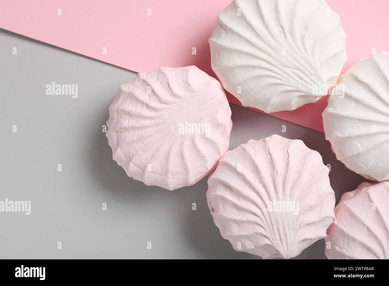 Sweet zephyr on colorful background Stock Photo - Alamy