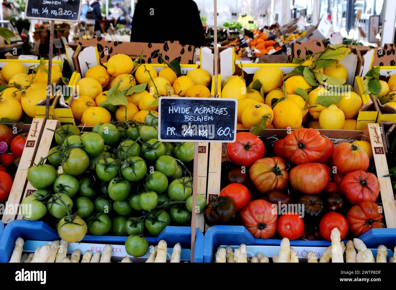 Copenhagen, Denmark/18 March 2024 Shoppers and consumers /farmer market ...