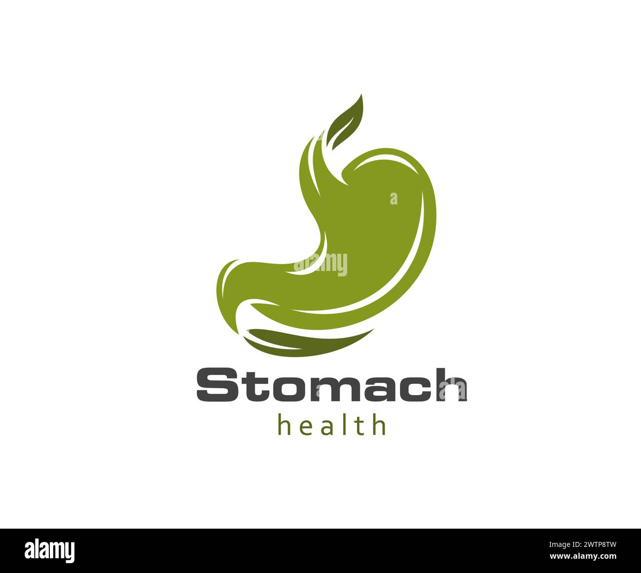 Stomach health icon for digestion and gut care or gastro medicine ...