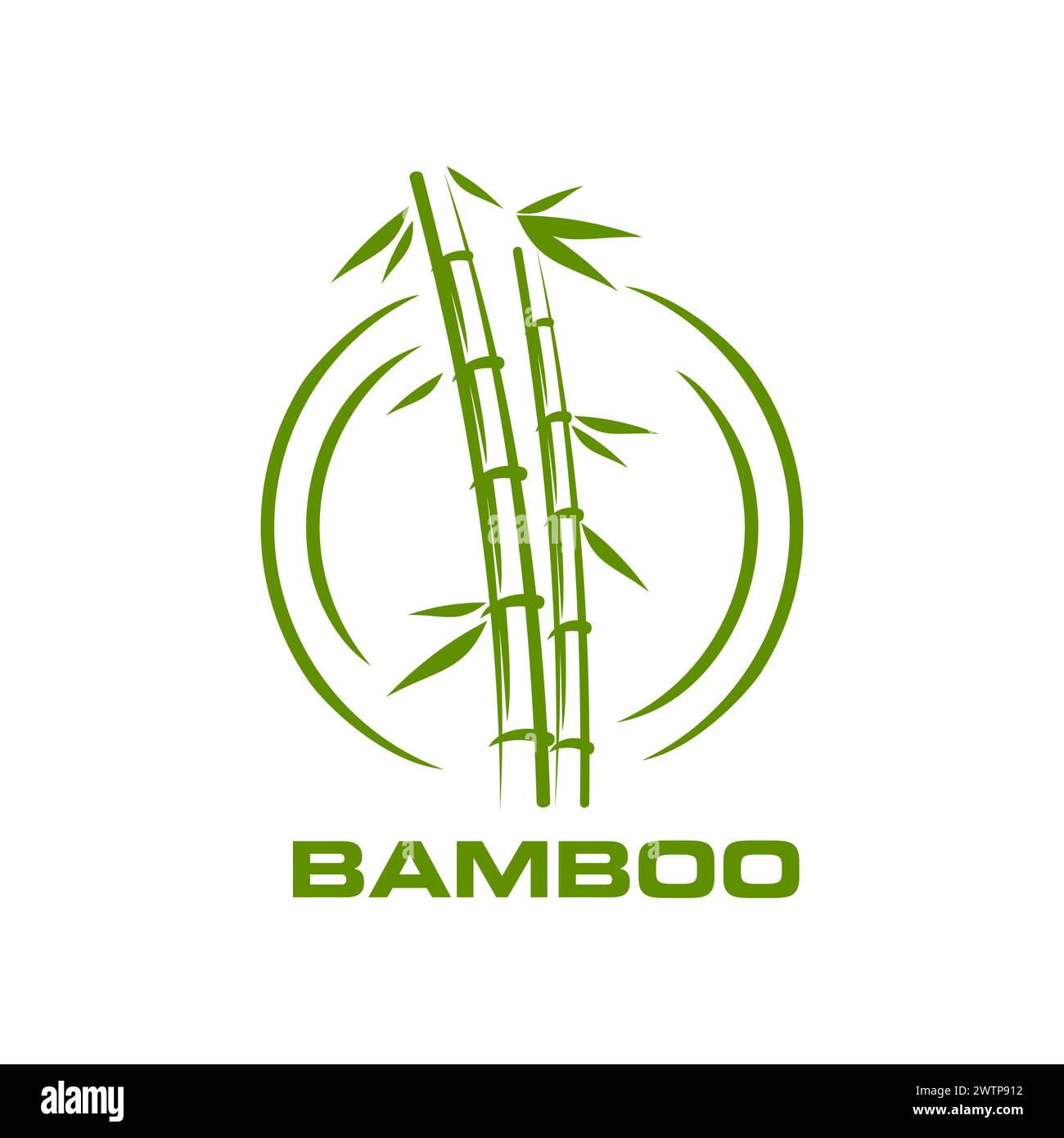 Asian Bamboo Icon Beauty And Health Spa Massage Symbol Spa And Massage Salon Green Label With