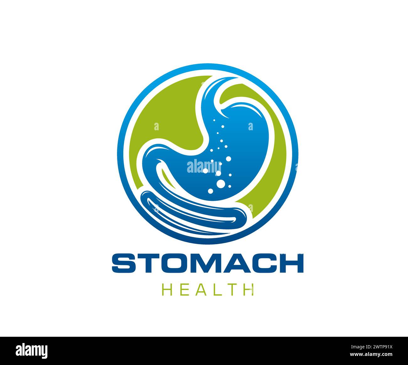 Stomach health care icon. Isolated vector gastroenterology clinic ...