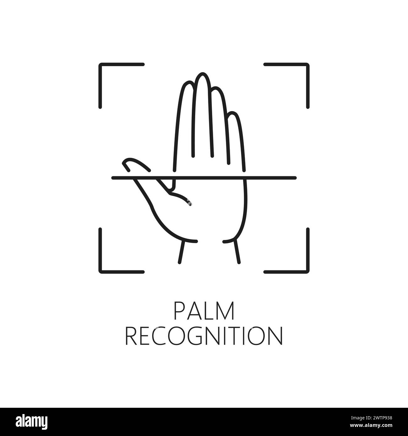 Palm recognition biometric identification and verification icon. ID ... Palm recognition biometric identification and verification icon. ID ...