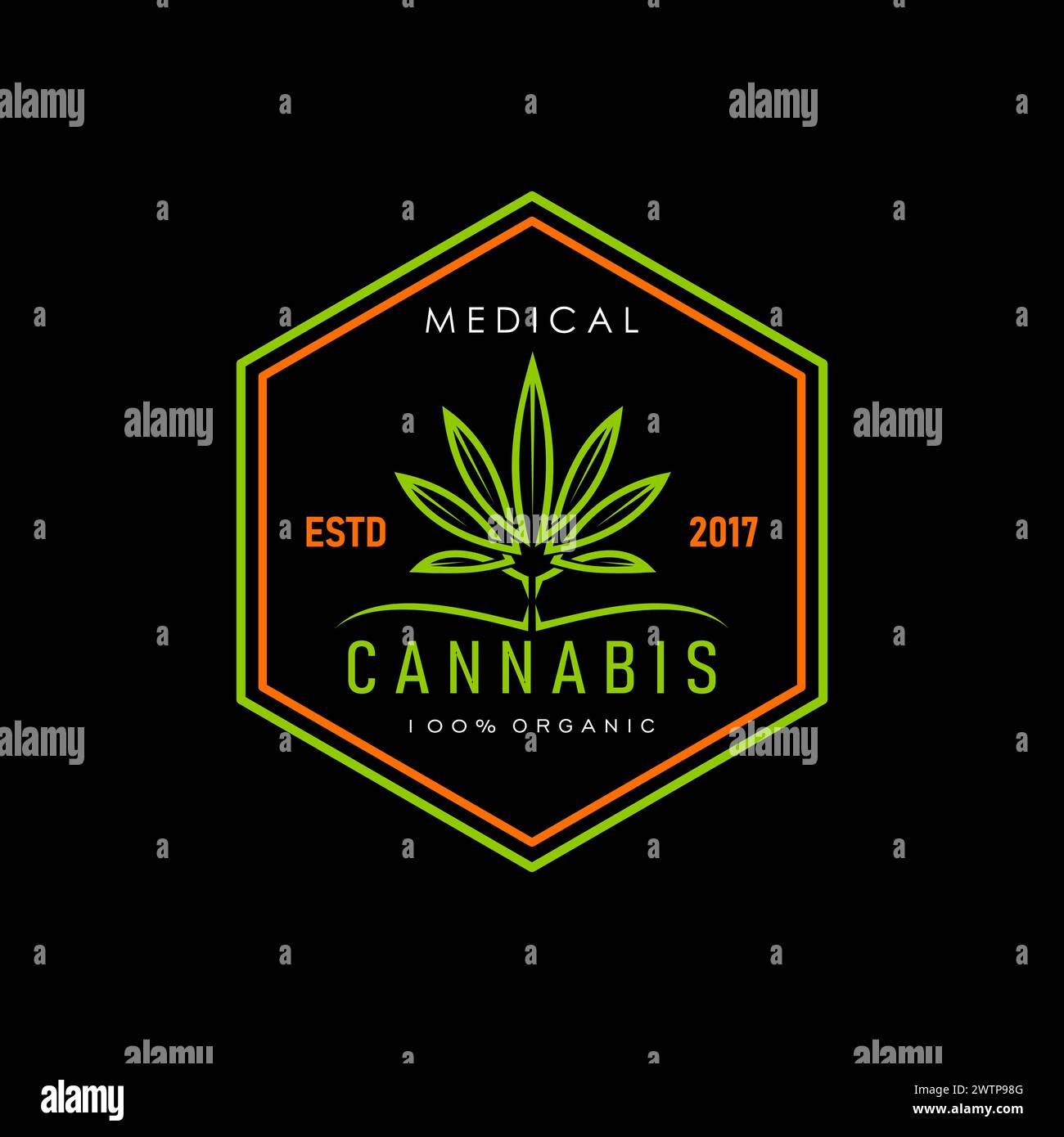 Weed orange green Stock Vector Images - Alamy