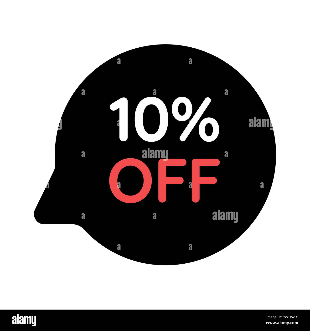 10 ten percent text isolated white Stock Vector Images - Alamy