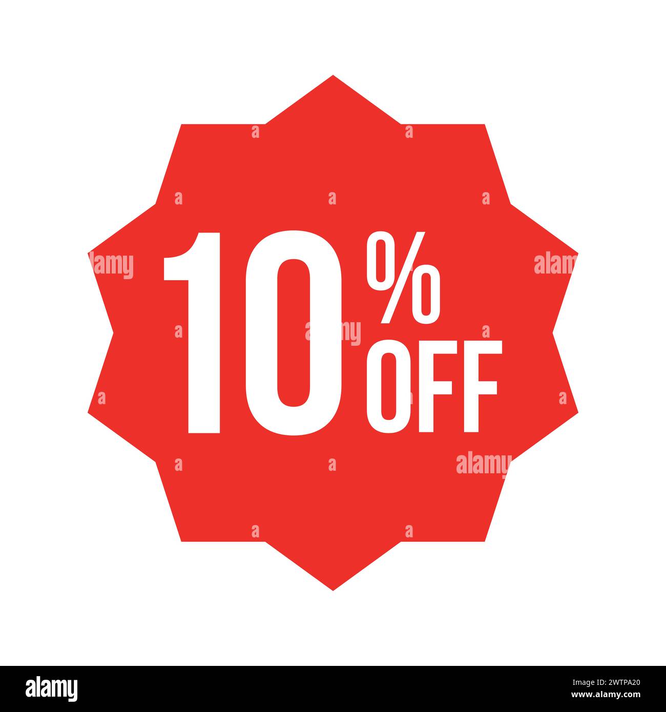 10 ten percent text isolated white Stock Vector Images - Alamy
