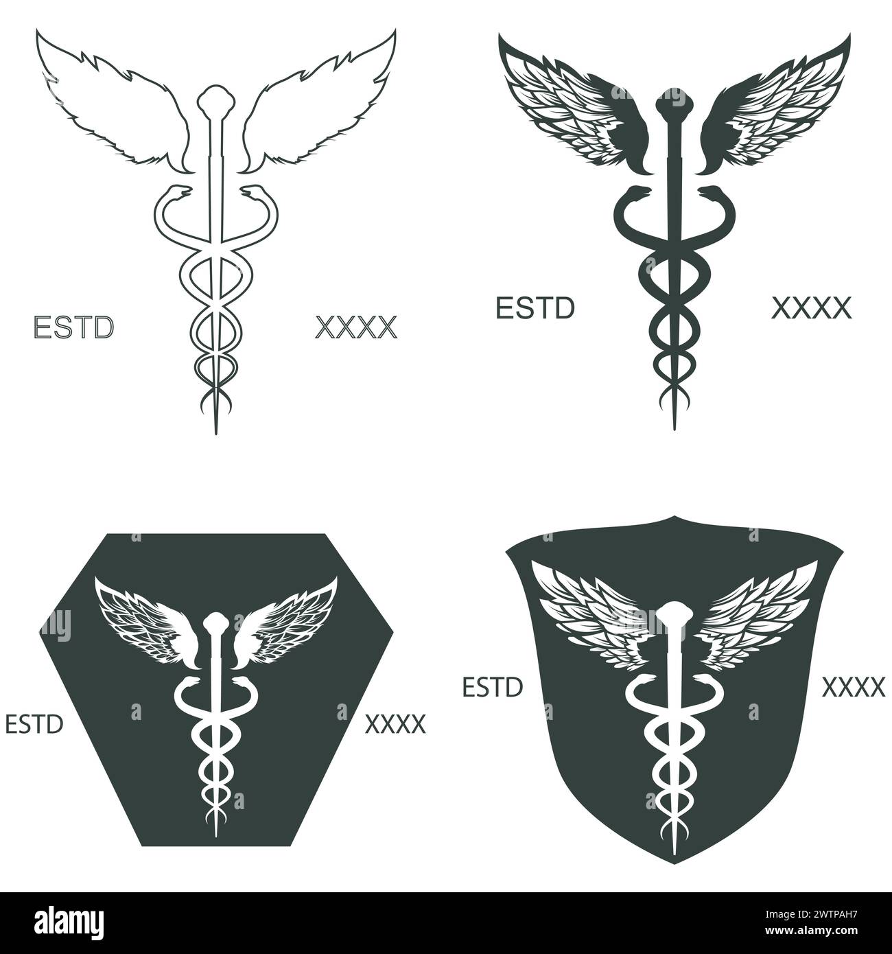 Collection of medical vector icon logos Stock Vector Image & Art - Alamy