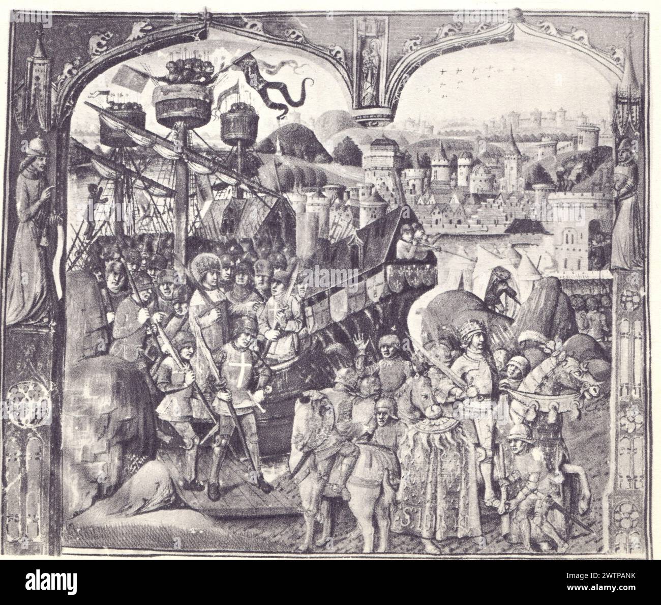 PRISE DE DAMIETTE PAR SAINT LOUIS 1249 Stock Photo - Alamy