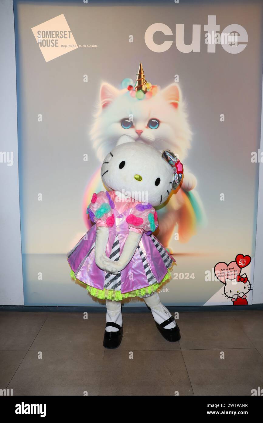 Hello Kitty attends the launch of 'CUTE' exhibition at Somerset House ...