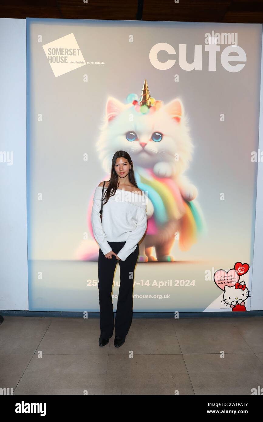 Faith Charnock attends the launch of 'CUTE' exhibition at Somerset ...