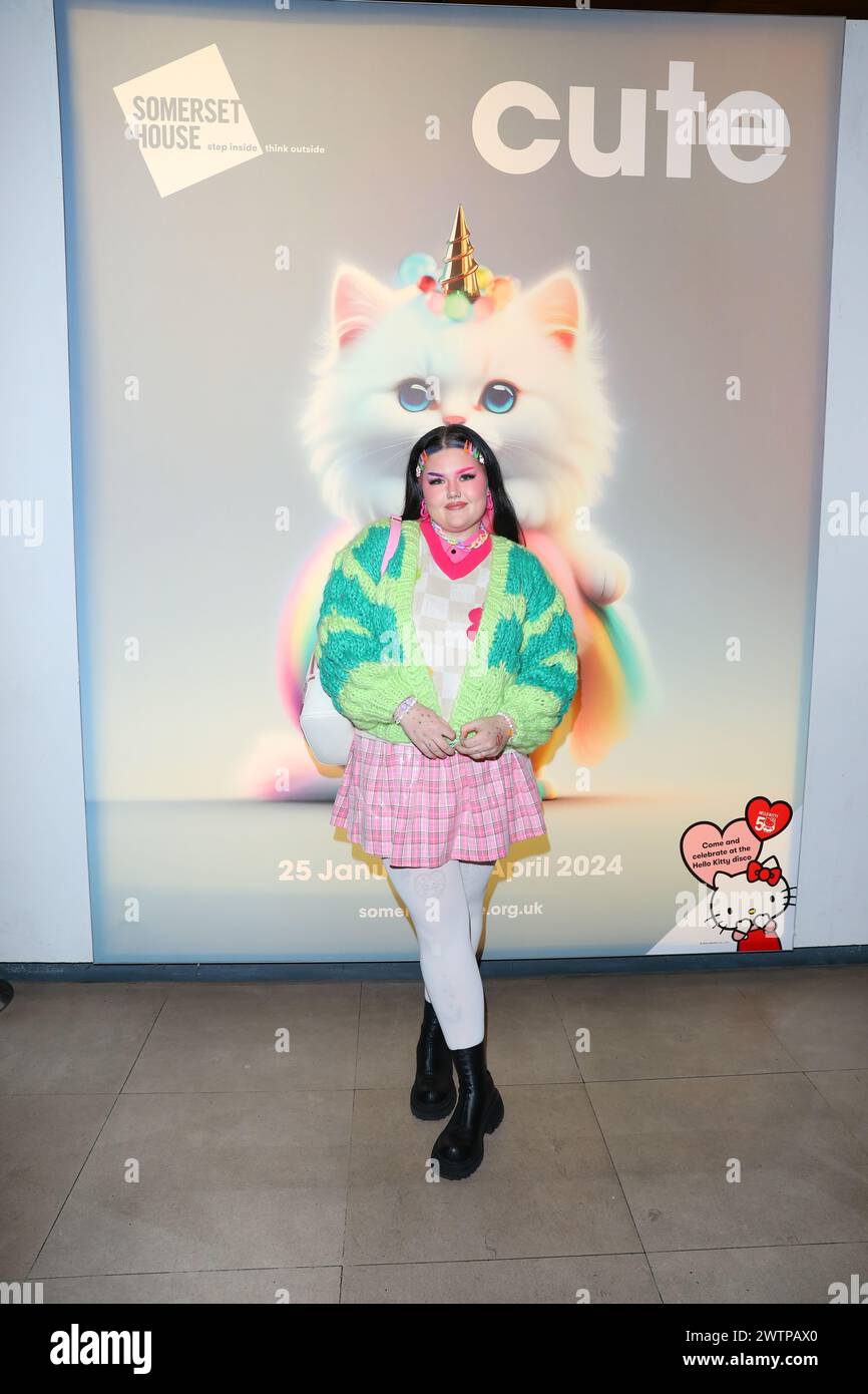 Mae Stephens attends the launch of 'CUTE' exhibition at Somerset House ...