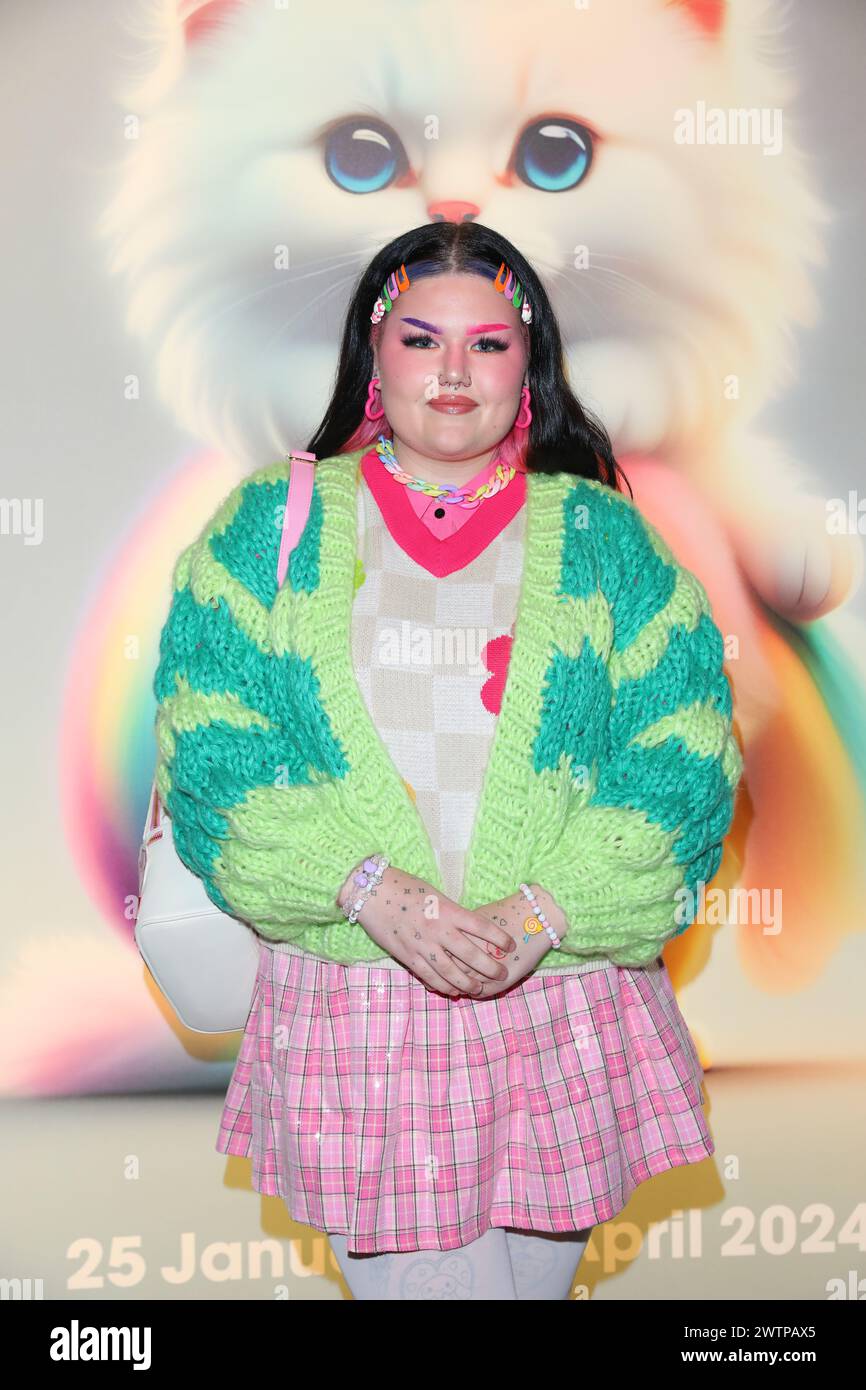 Mae Stephens attends the launch of 'CUTE' exhibition at Somerset House ...
