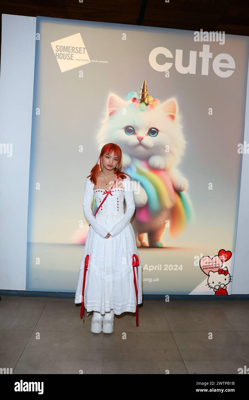 Mia Wells attends the launch of 'CUTE' exhibition at Somerset House in ...