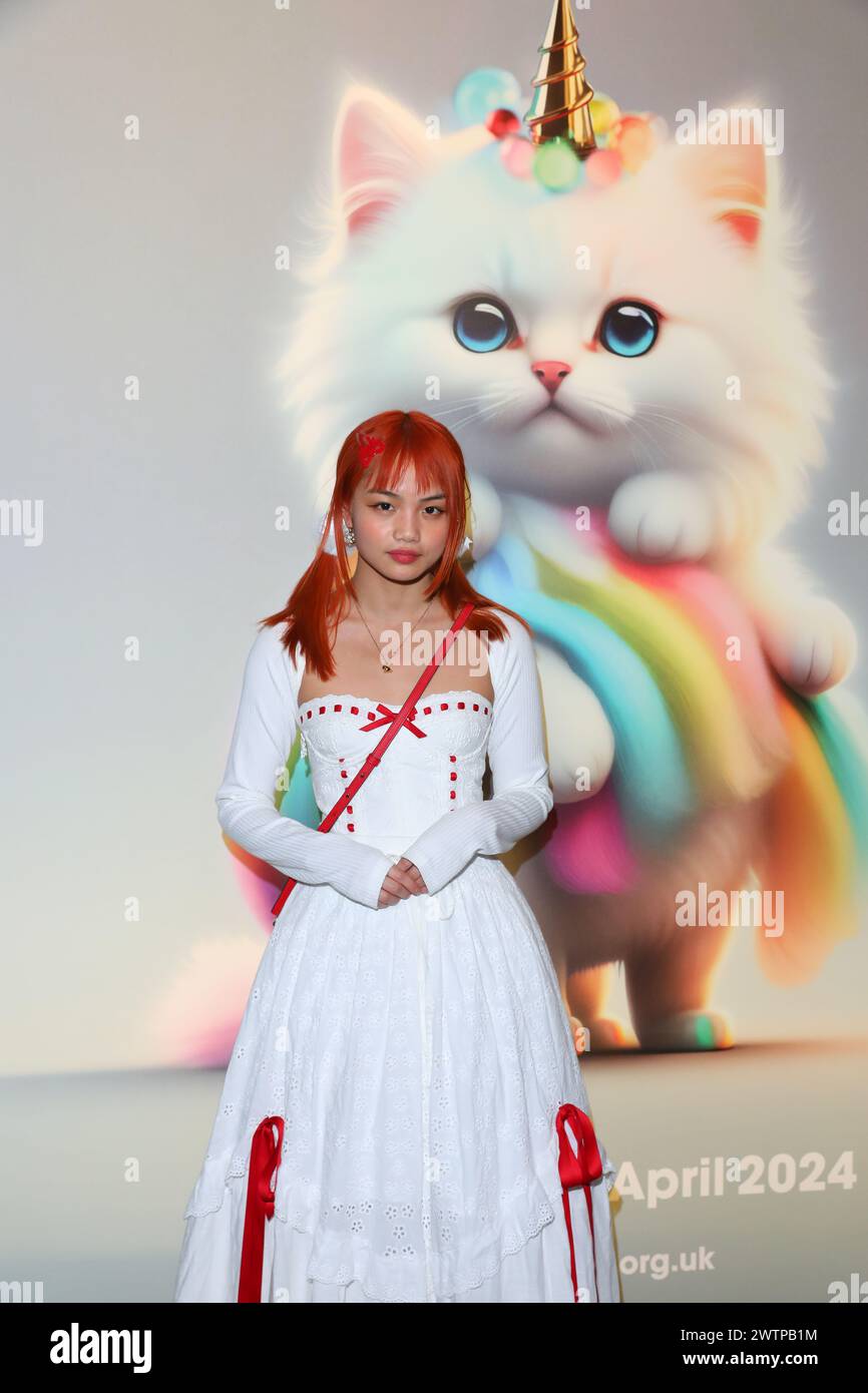 Mia Wells attends the launch of 'CUTE' exhibition at Somerset House in ...