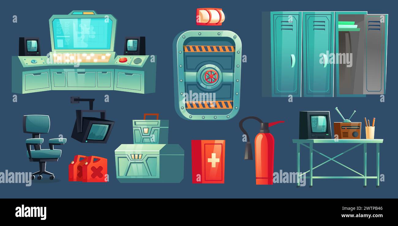 Underground command center Stock Vector Images - Alamy