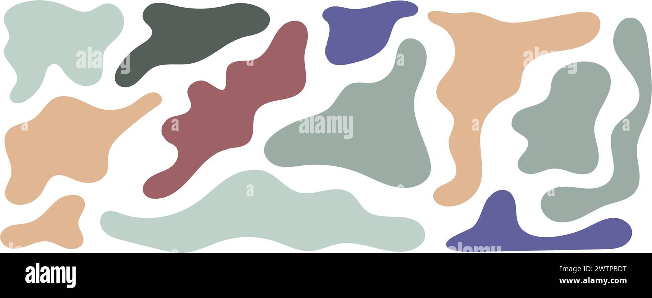 Freeform blob shapes. Abstracts amoeba shapes, freeform organic ...