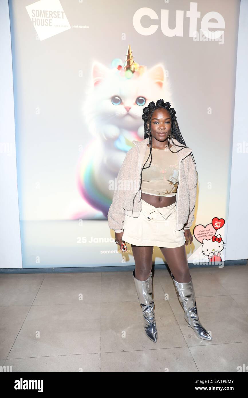 Ayanna attends the launch of 'CUTE' exhibition at Somerset House in ...