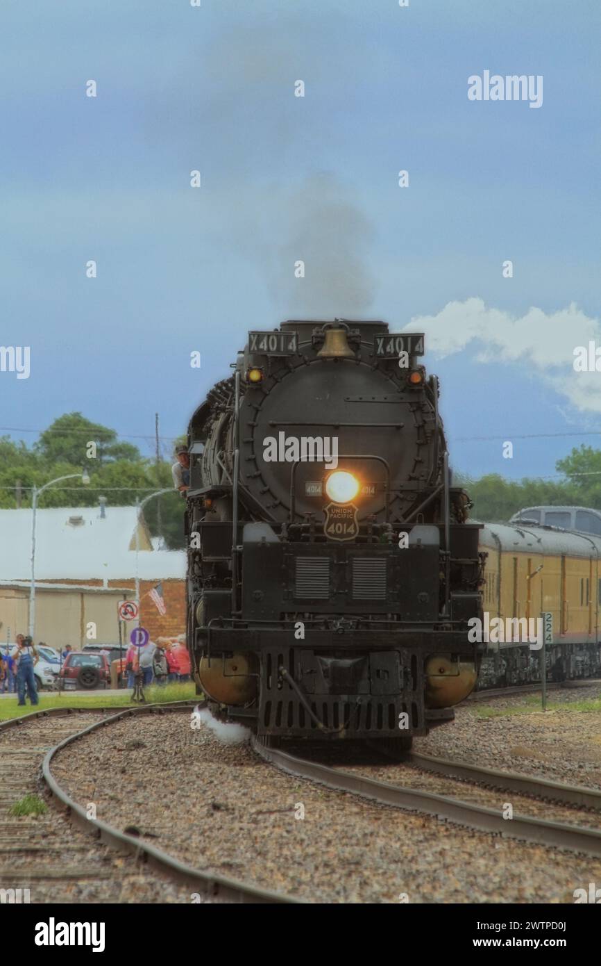 Big Boy 4014 Union Pacific Steam Train in Ellsworth Kansas USA that was ...