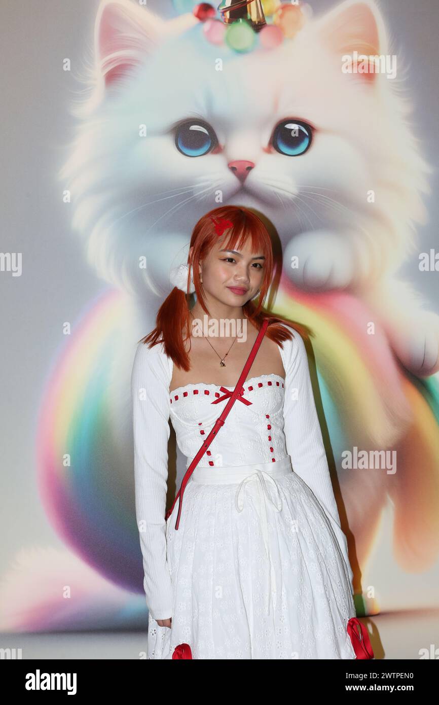 Mia Wells attends the launch of 'CUTE' exhibition at Somerset House in ...