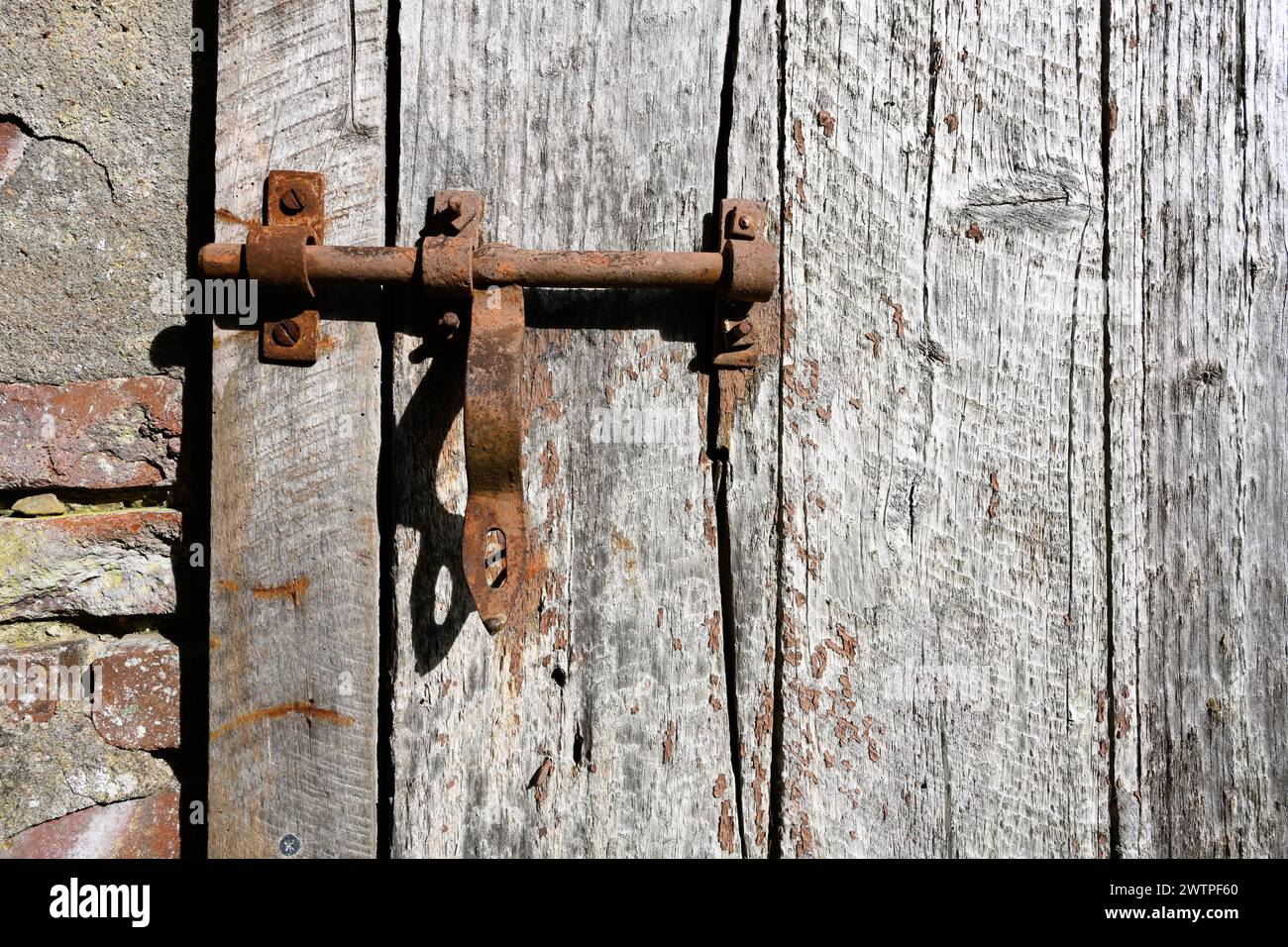 Old wooden door with a very rusty bolt hi-res stock photography and ...