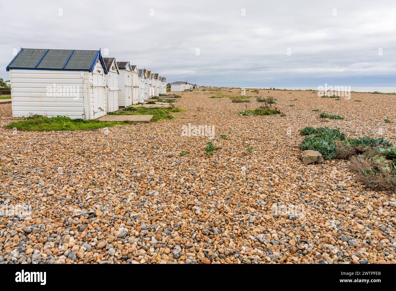 Goring-by-Sea, West Sussex, England, UK - October 04, 2022: Beach Huts ...