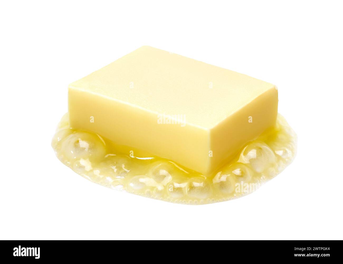 Melting butter block Cut Out Stock Images & Pictures - Alamy