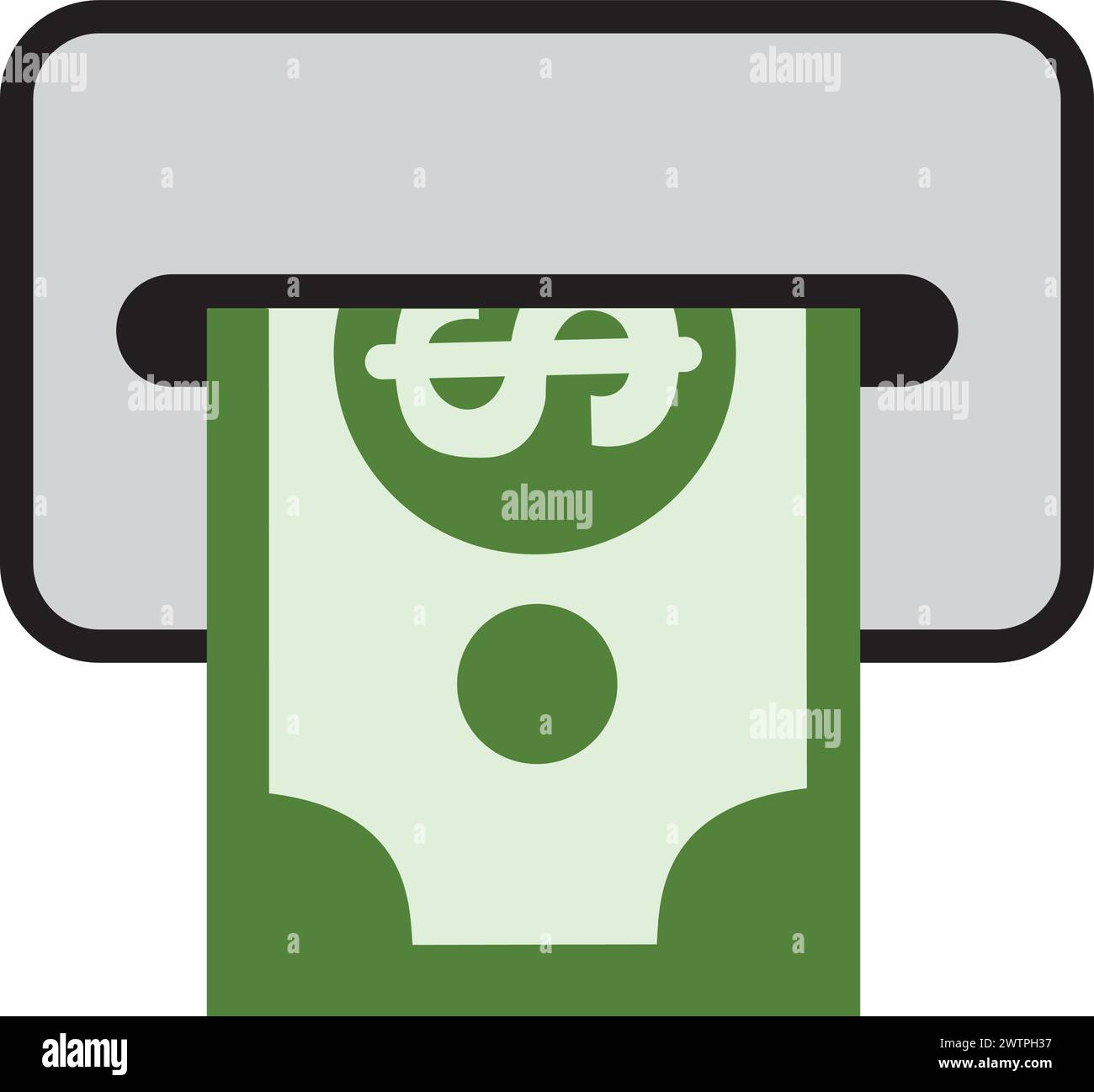 Cash Withdrawal icon. Outline style icon design isolated Stock Vector ...