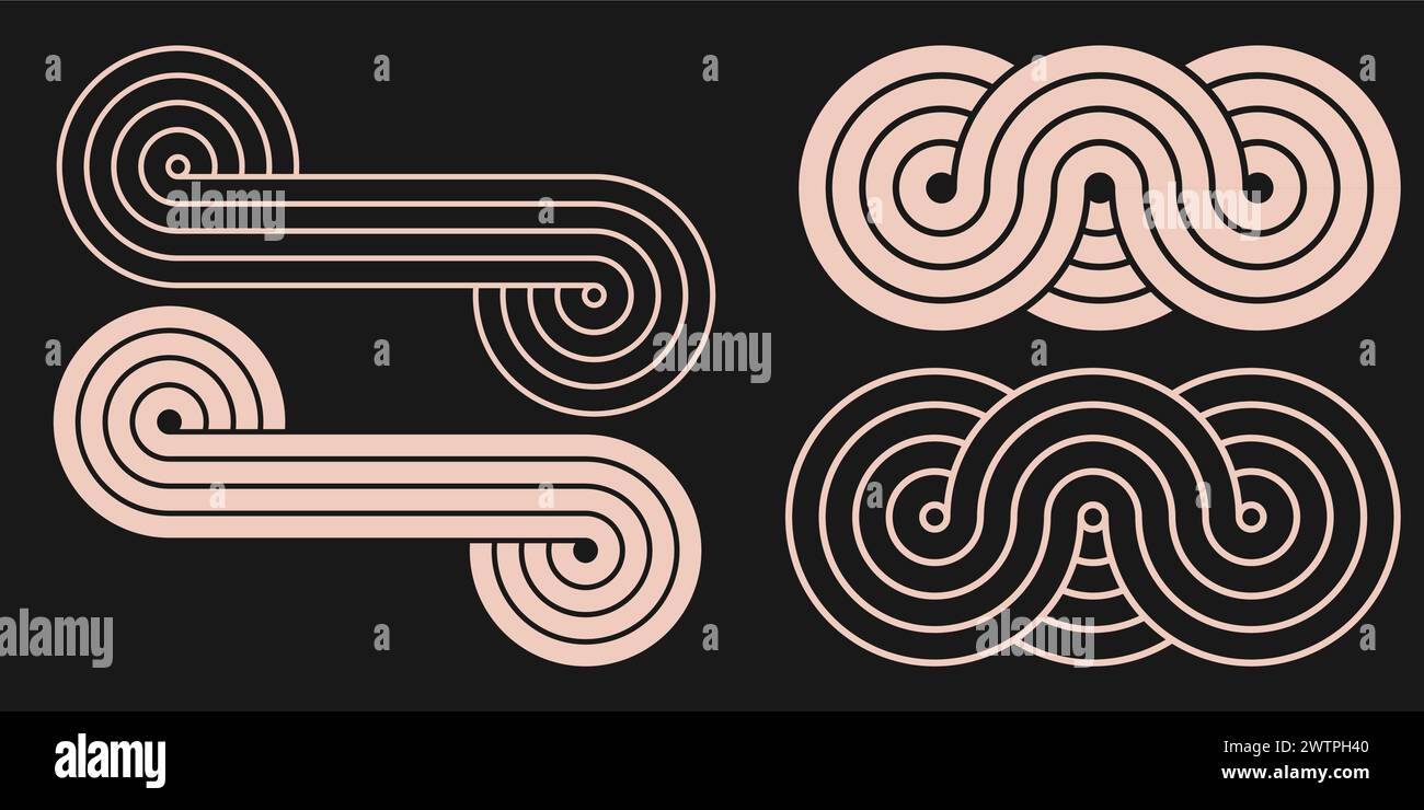 Aesthetic retro prints and Nordic boho minimal organic drawings ...