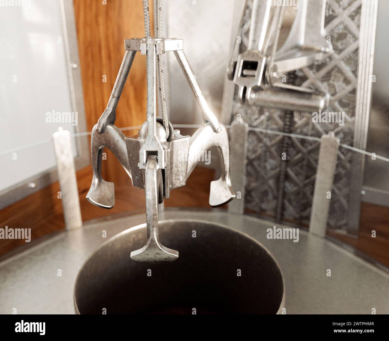 A vintage construction themed art-deco claw grabber vending machine ...