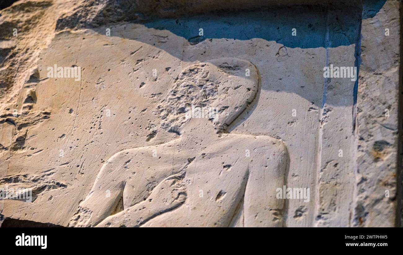 An ancient Egyptian stone carving in a museum in Germany Stock Photo ...