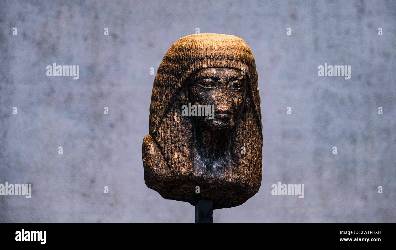 The statue of Ramesses I, dating back to around 1310 BC, on display at ...