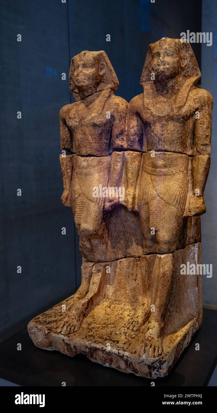 The statue of Pharaoh Niuserre, 5th dynasty, on display at a museum in ...