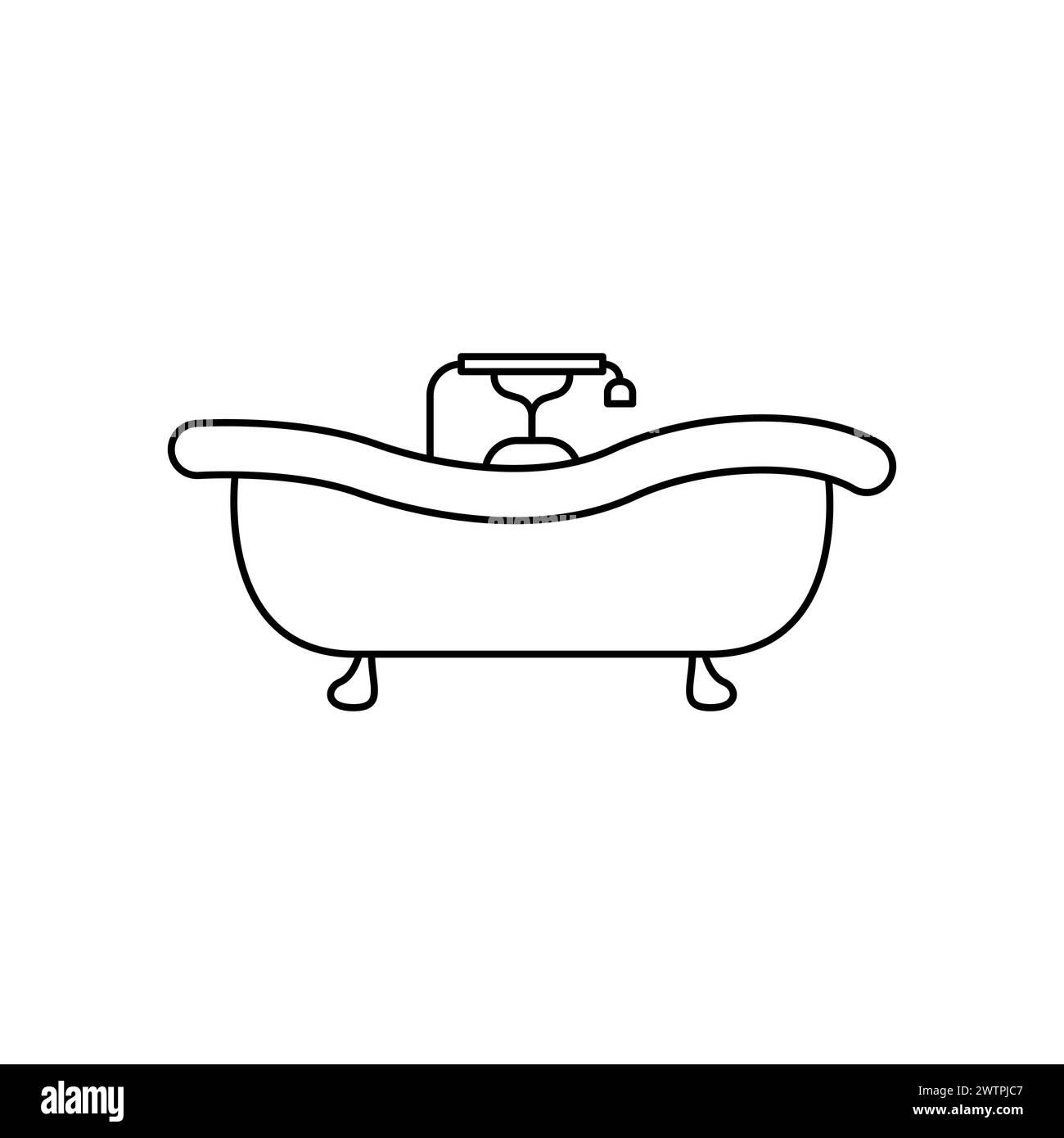 Bathroom bathtub bath tub room toilet Black and White Stock Photos ...