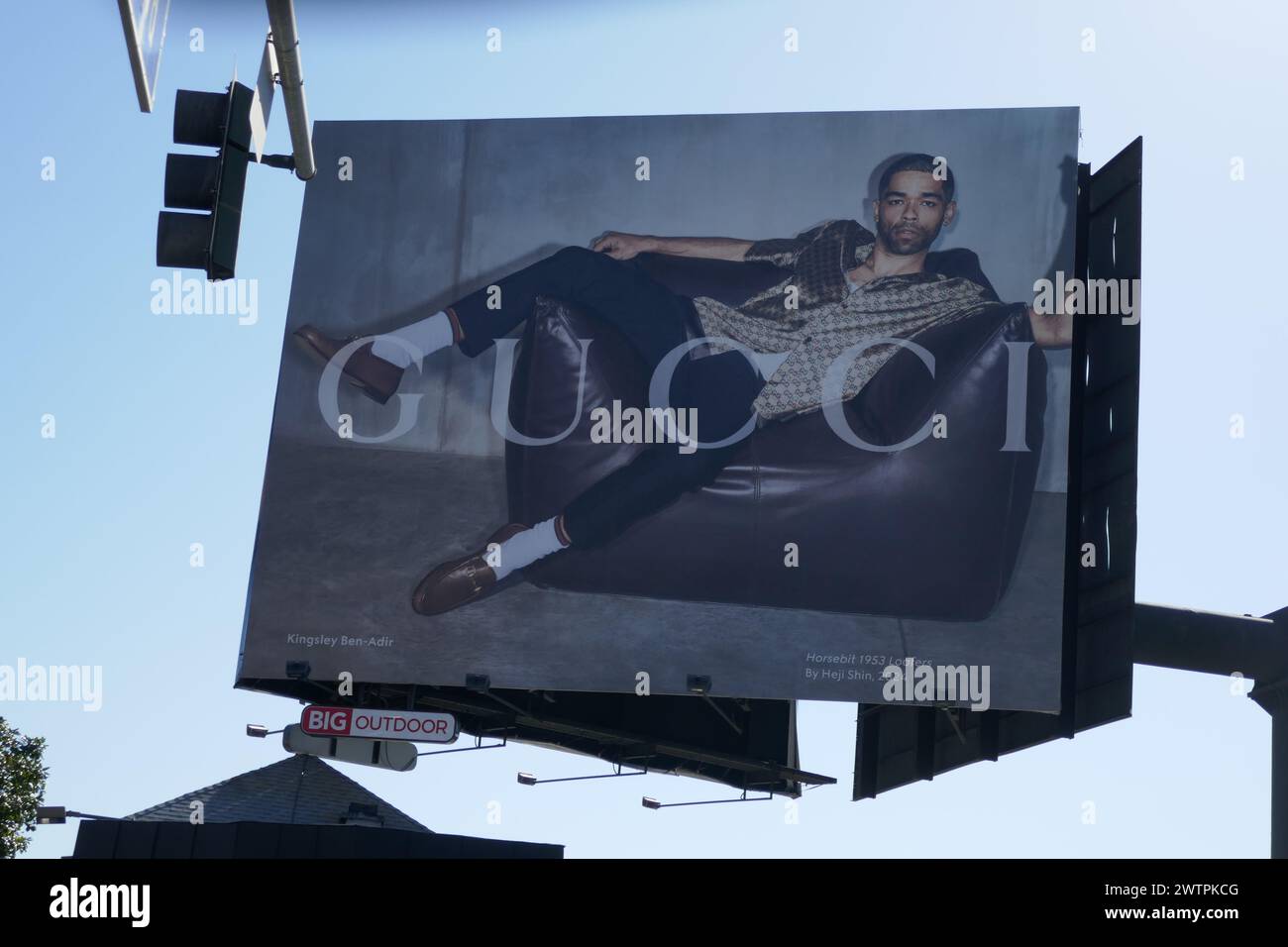 Los Angeles, California, USA 18th March 2024 Actor Kingsley Ben-Adir Gucci Billboard on Sunset ...