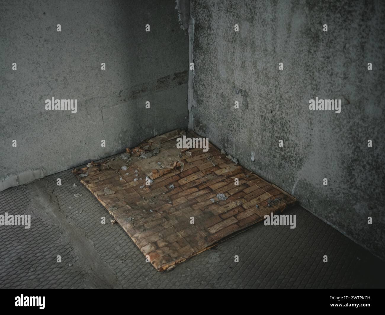 Old ceiling on the floor of a bunker, Kupyansk, Kharkiv Oblast, Ukraine ...