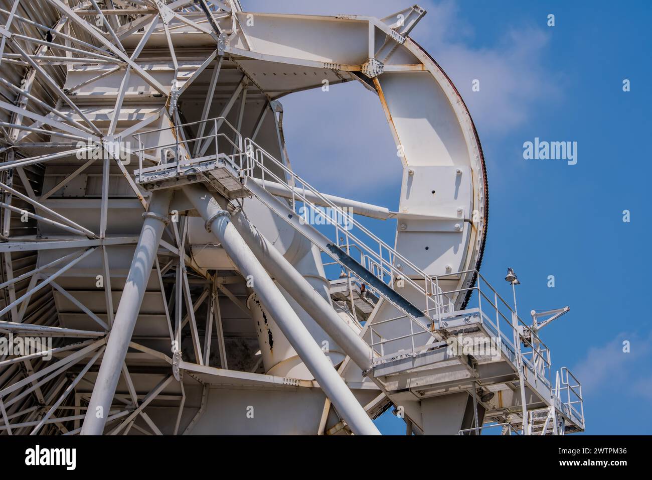 Complex structure of a radio telescope with intricate engineering ...