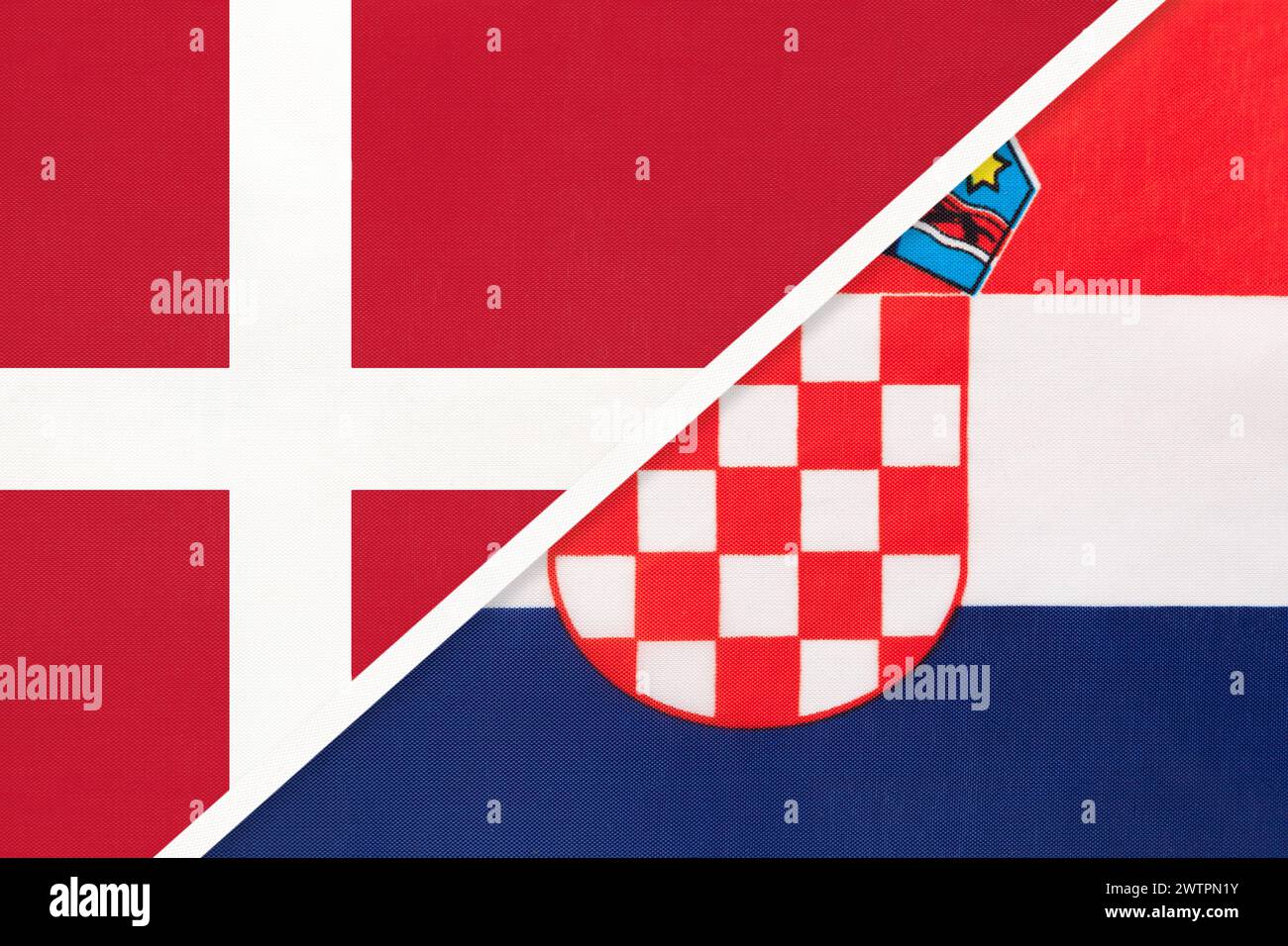 Denmark and Croatia, symbol of country. Danish vs Croatian national ...
