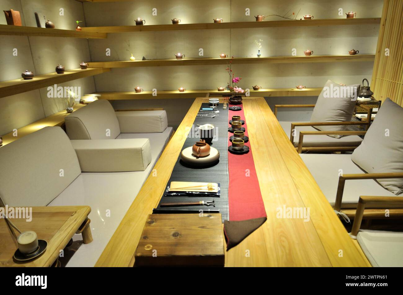 Tea room, interior design, china Stock Photo - Alamy