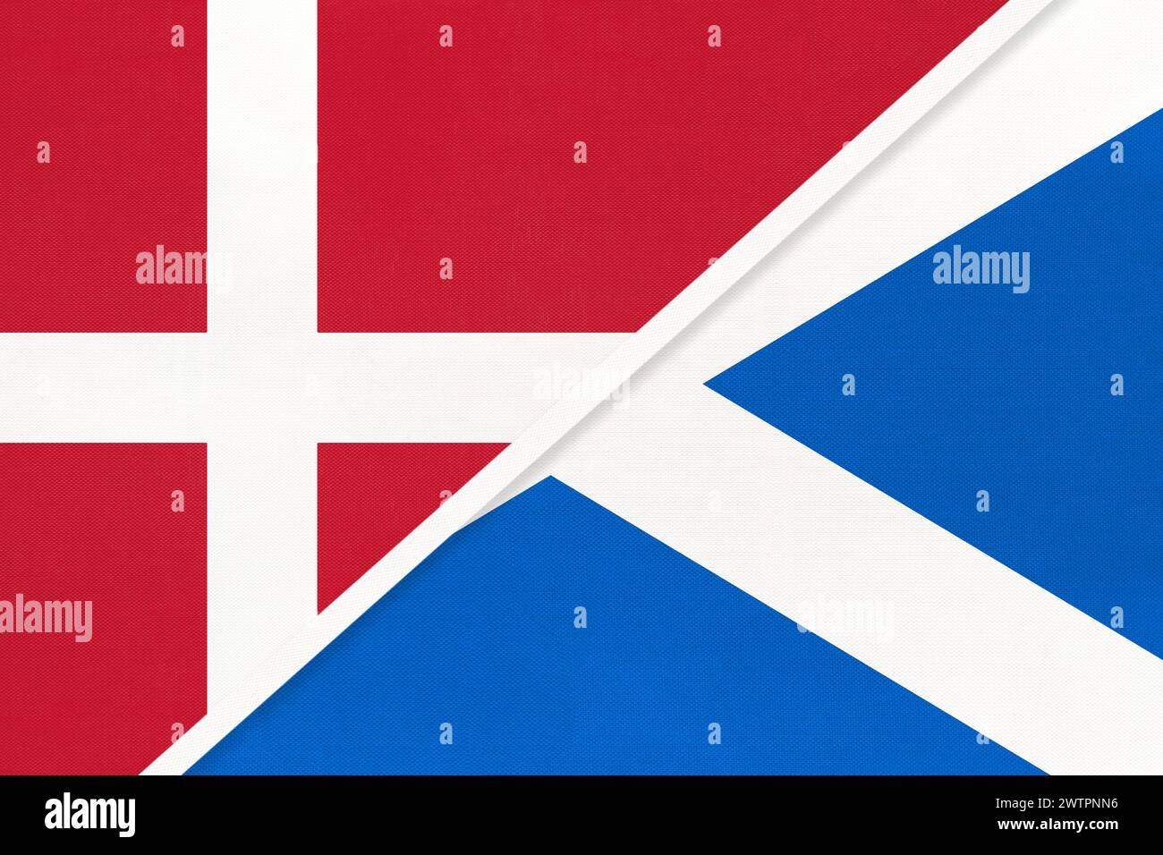 Denmark and Scotland, symbol of country. Danish vs Scottish national ...