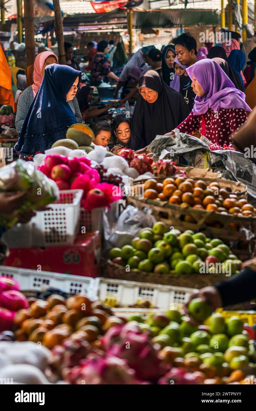 Traditional authentic food market, vendor, woman, fruit, vegetable, fresh, food, nutrition, sale ...
