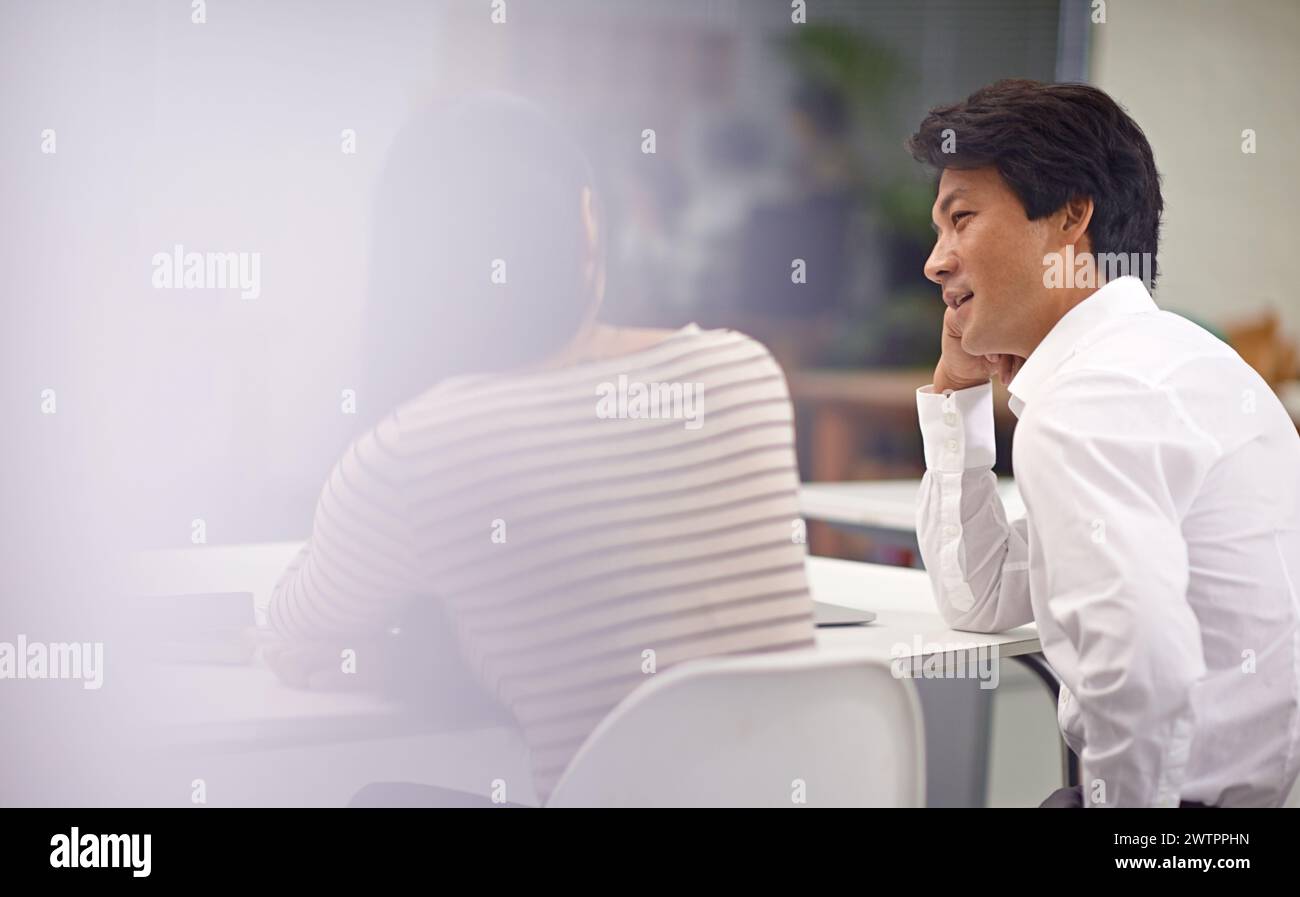 Office, cooperation and people in conversation of business with ...