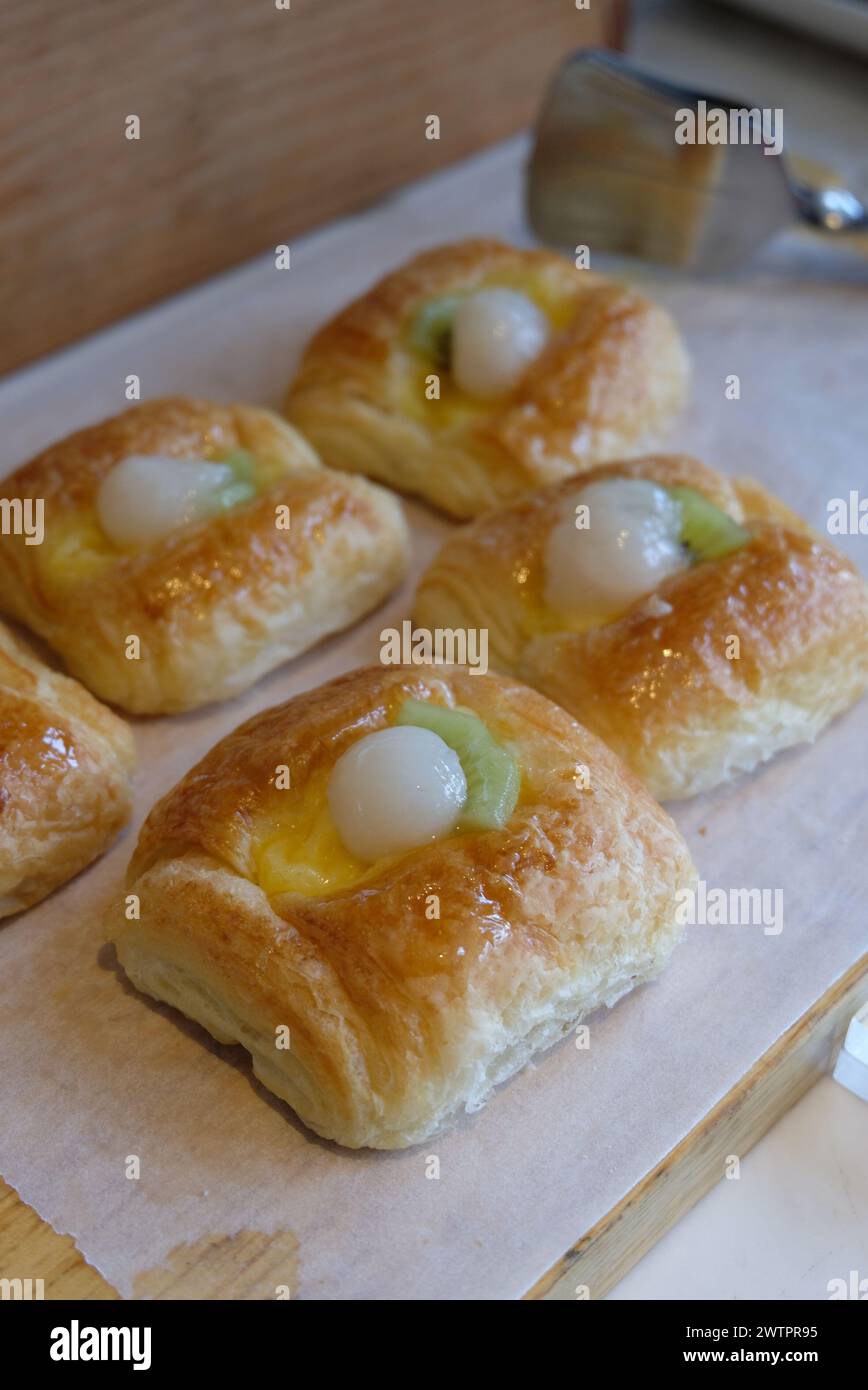Traditional Old Fashioned Fastelavnboller or Danish Cream Cakes. Sweet ...