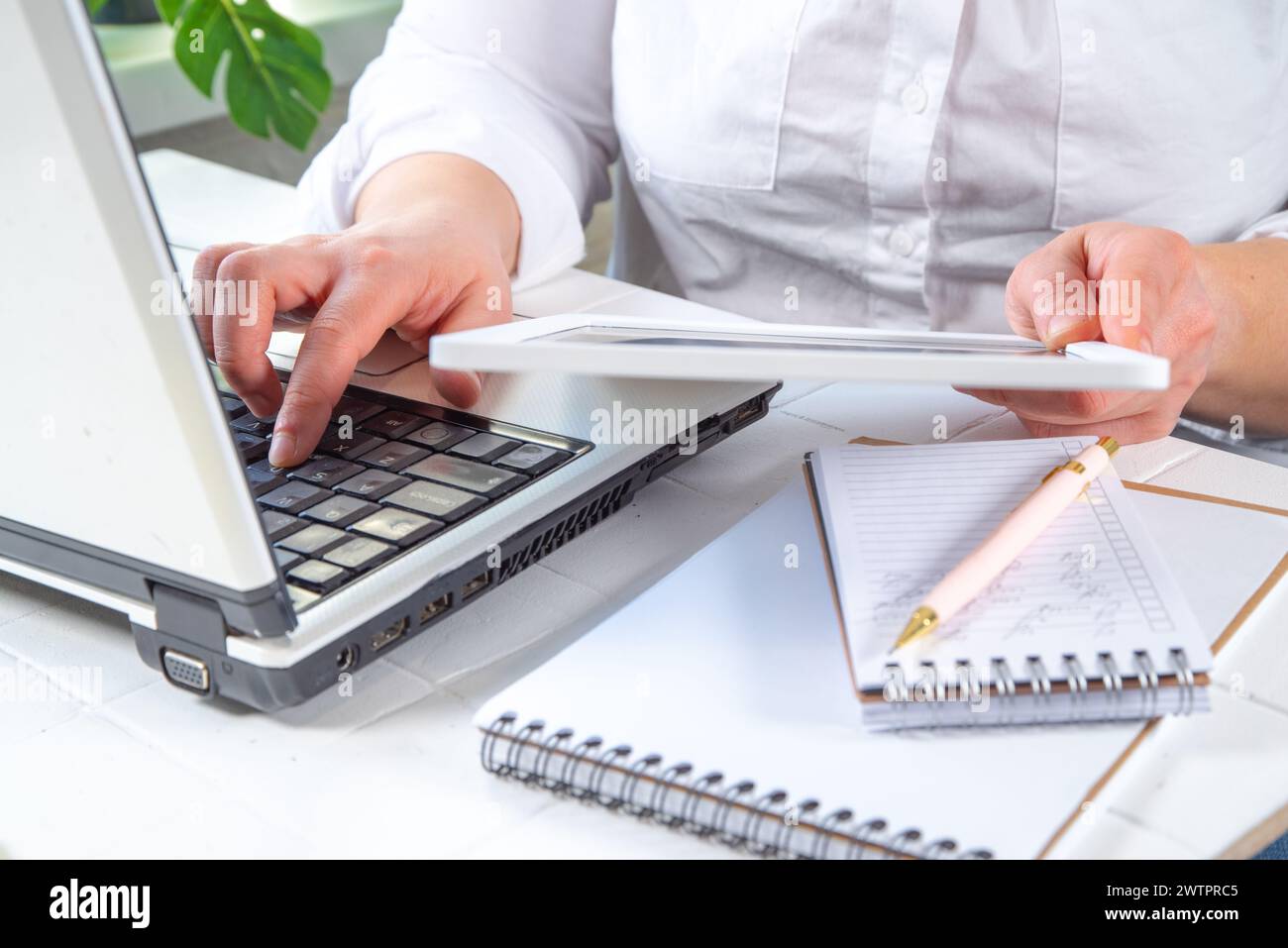 Works with multiple gadget devices at the same time. Woman or girl ...