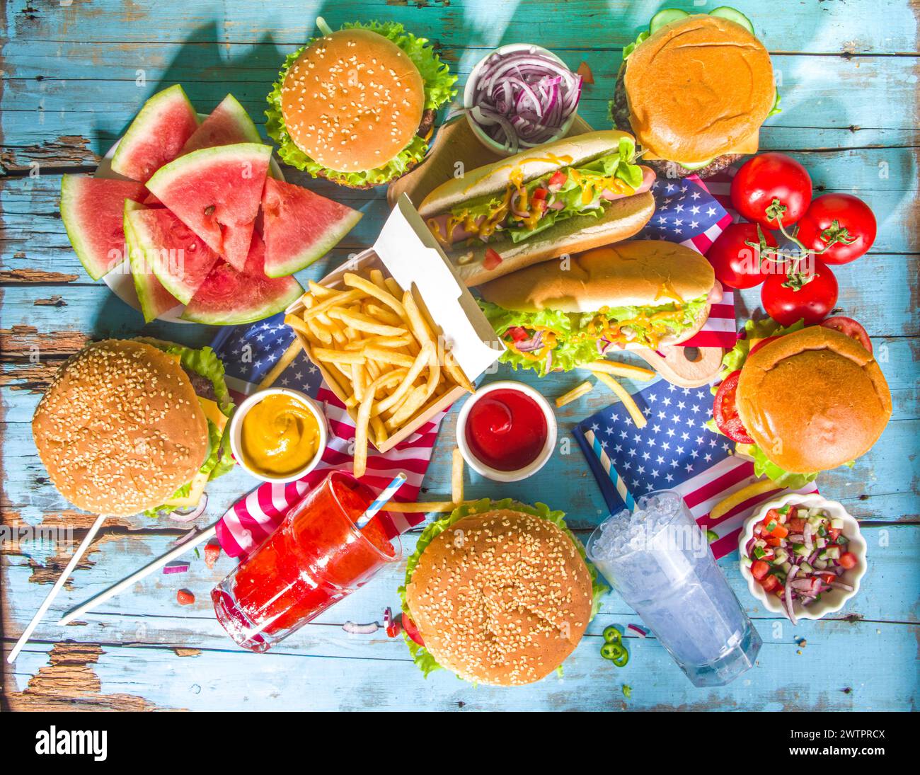Fourth of July, Memorial Day, USA Independence Day concept. Patriotic ...