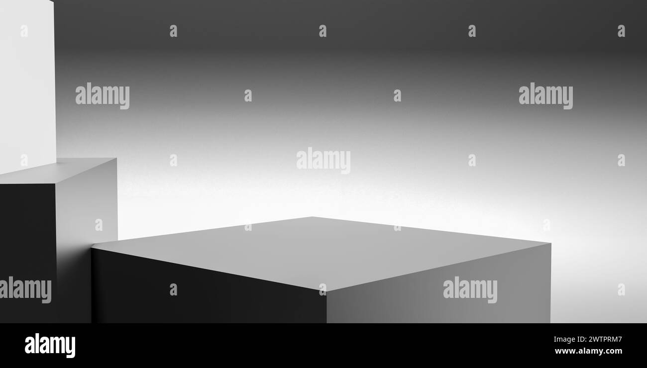 monochrome display stand on smooth gradient. elegant designed to ...