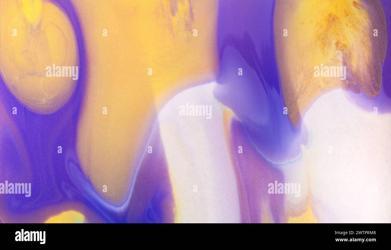 Abstract Fluid Acrylic Painting. Liquid background. Duotone ...