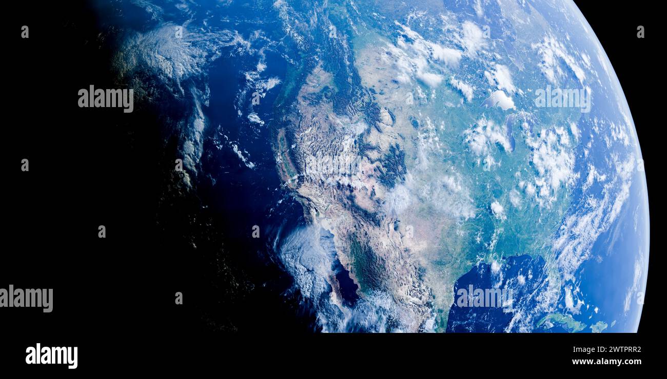 Planet Earth gleams against the backdrop of space, revealing a vibrant ...